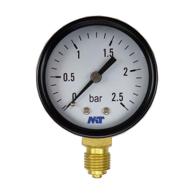 Manometer 50 mm unten 0 - 2,5 bar, 3,23