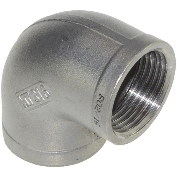 Edelstahl Winkel 90 Grad Innengewinde, 0,75