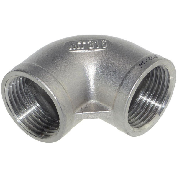 Edelstahl Verschraubung IG x AG 1 1/2 Zoll flach dicht