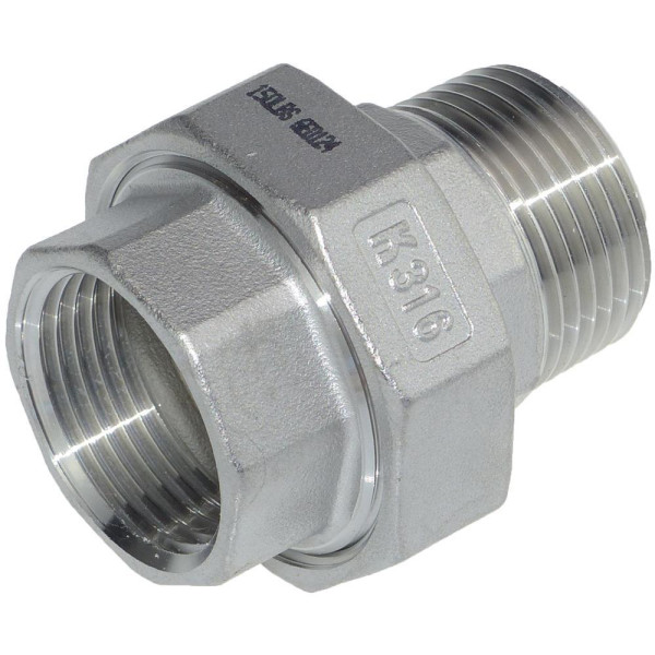 Edelstahl Verschraubung Aussengewinde x Innengewinde, 1,98