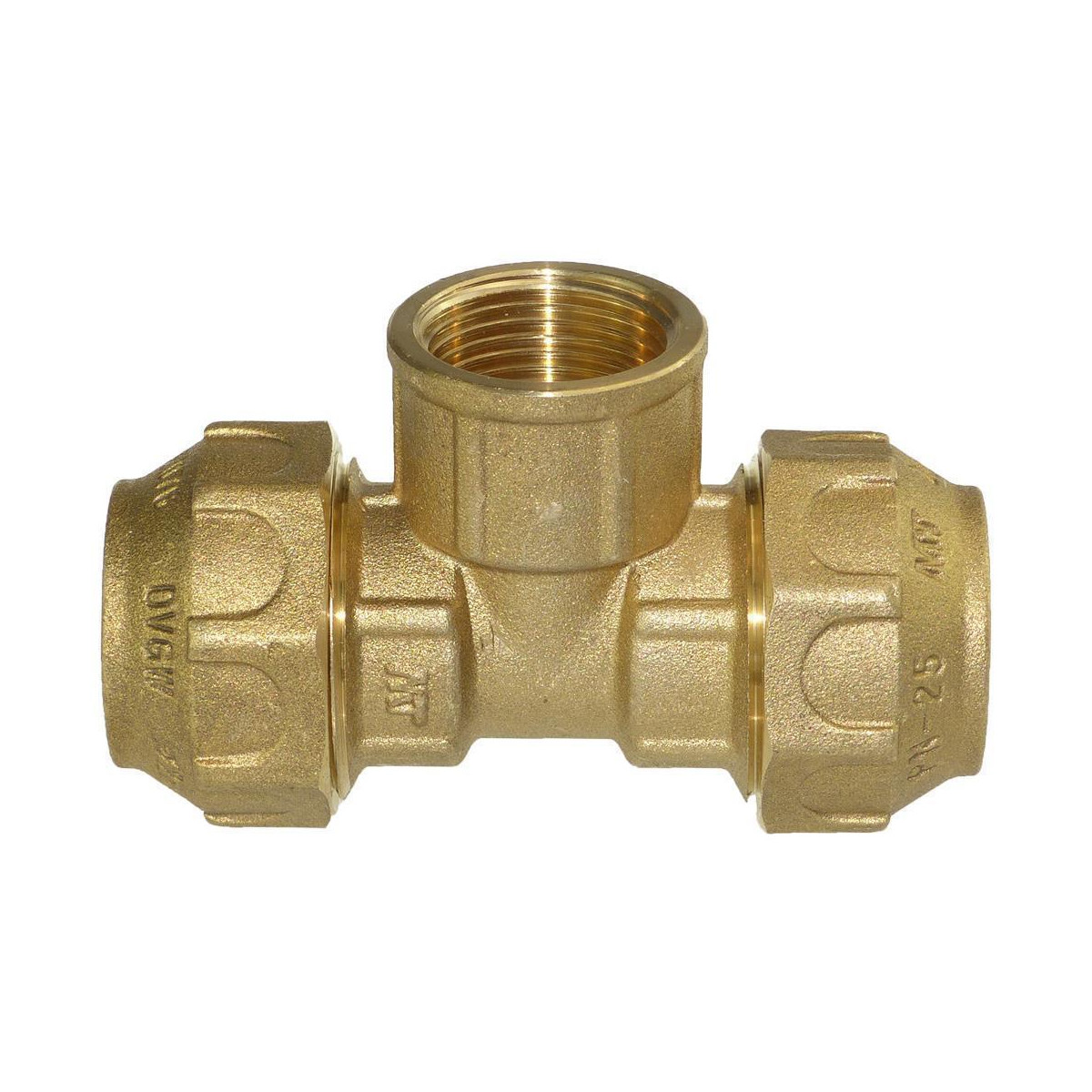 PE Messing T-Stück Innengewinde, 6,27