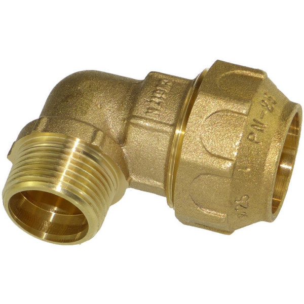 PE Messing Winkel Aussengewinde, 4,17