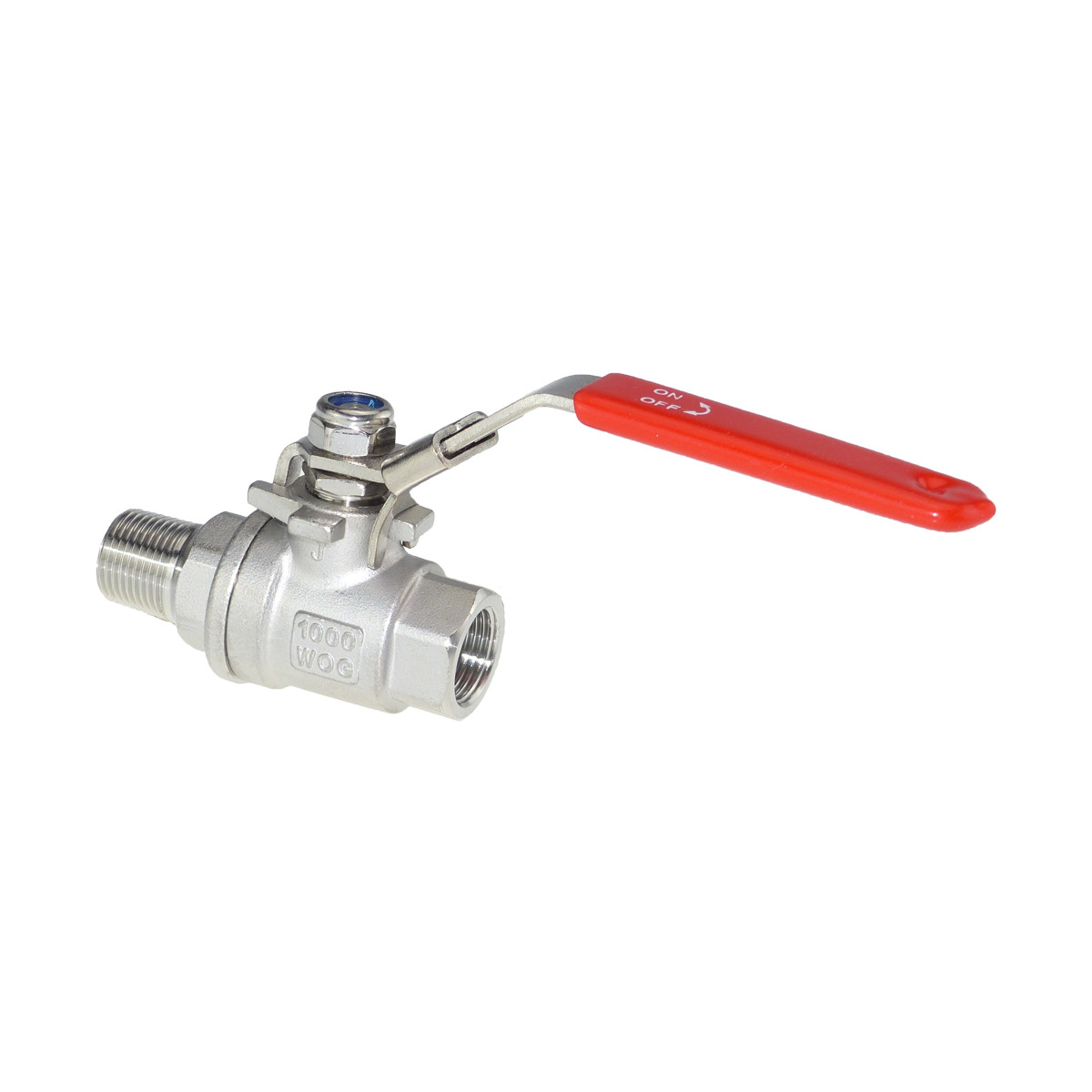 Edelstahl Kugelhahn 2 teilig 1/4 Zoll (I/A), 8,07