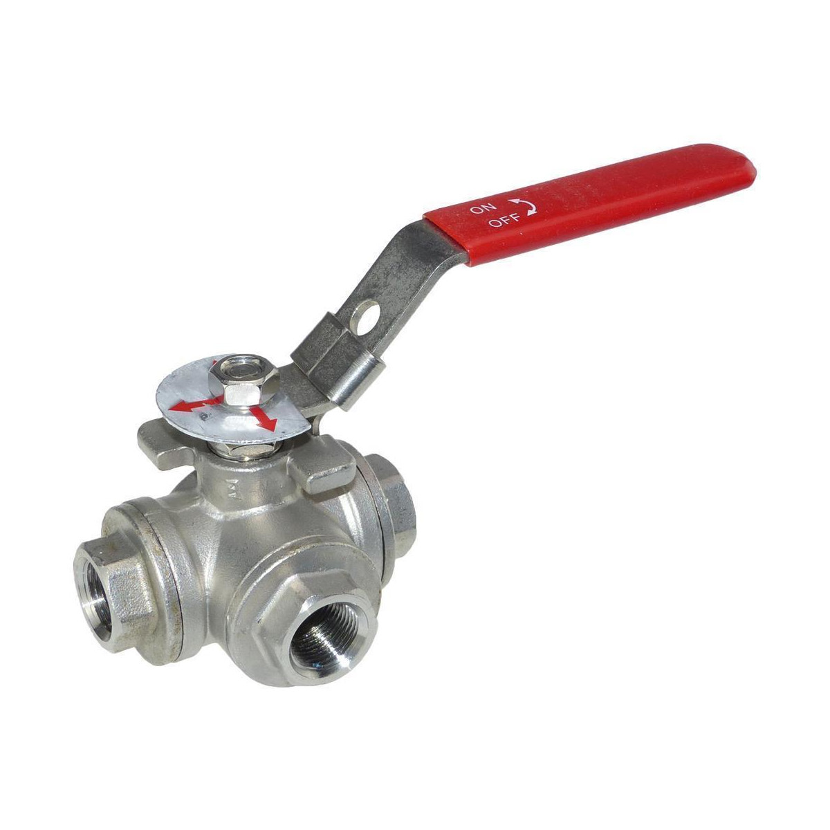 Edelstahl 3 Wege Kugelhahn T-Bohrung, 23,45