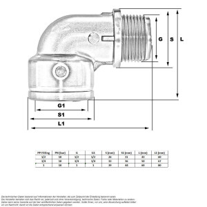 PP Winkel IG x AG, 0,80