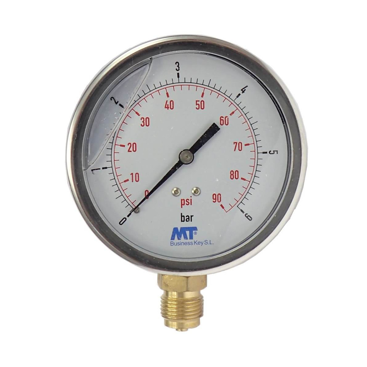 Manometer 100mm - 0 - 6 bar, 18,45