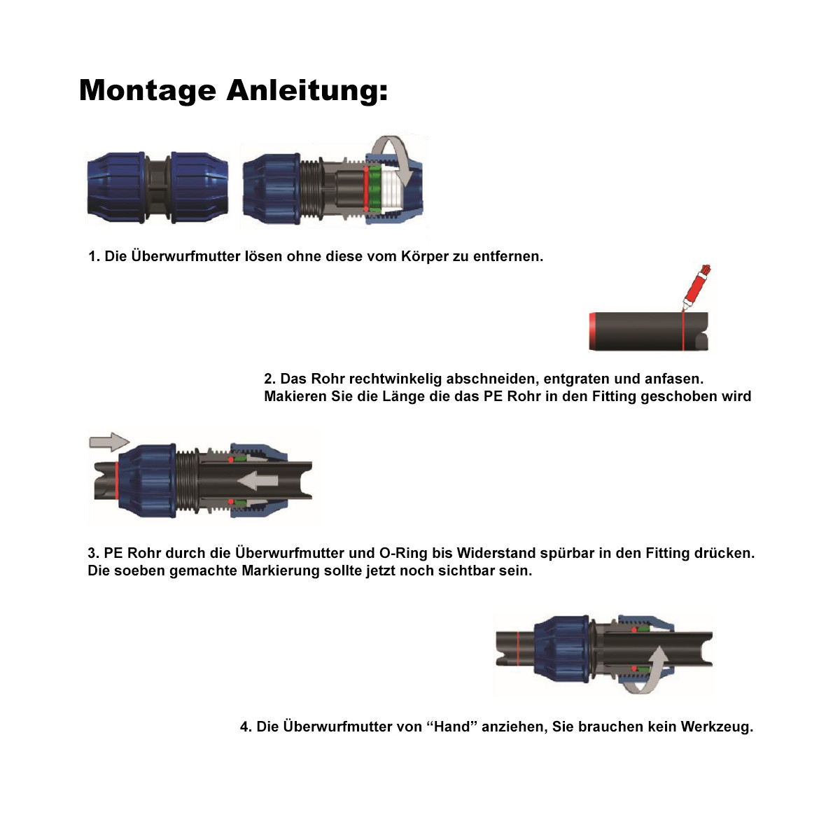PE-Winkel Klemmmuffe (Elysee), 1,16
