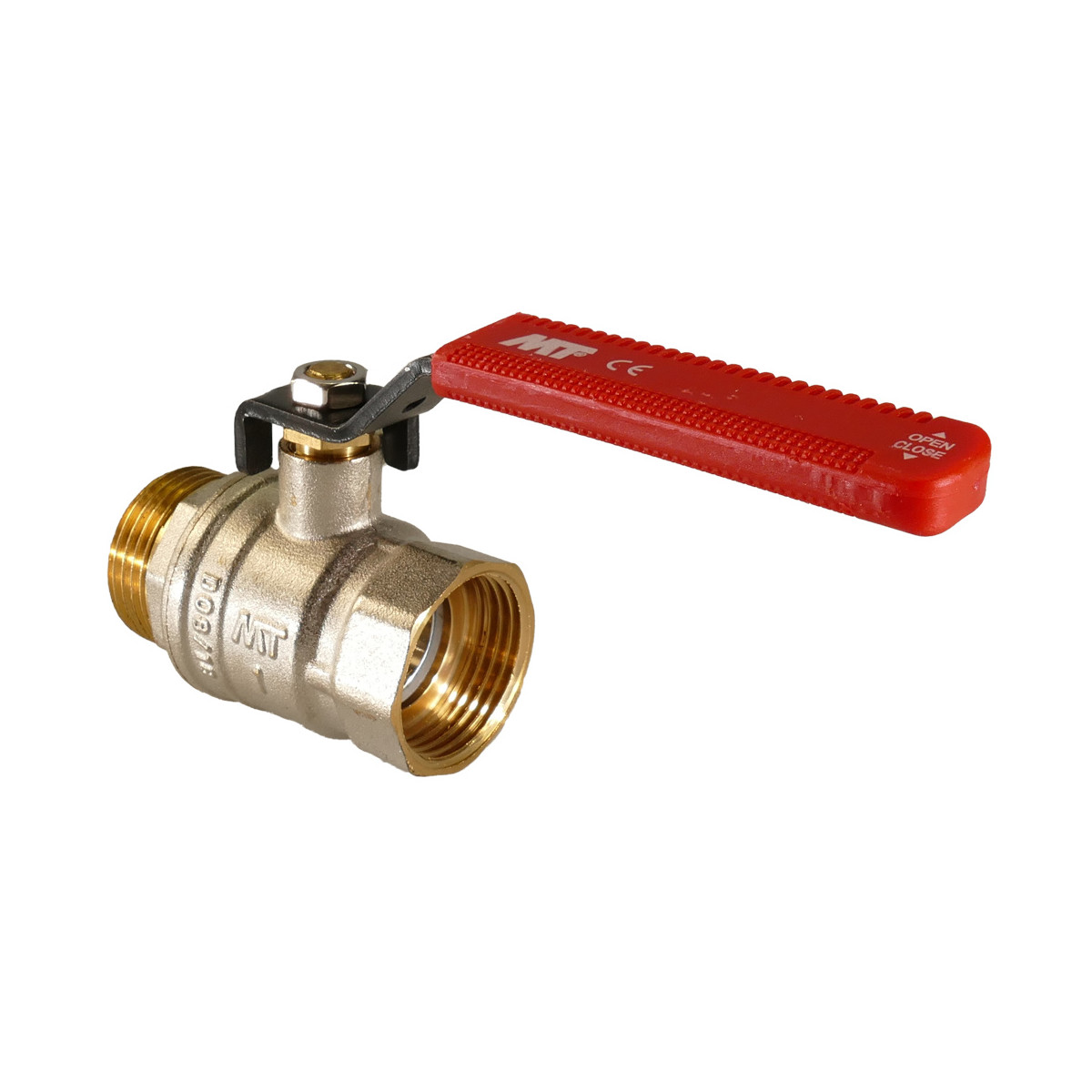 Messing Kugelhahn 1/2 Zoll rot, 3,86