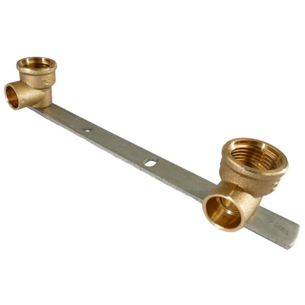 Lötfitting Wandscheibe mit Montageplatte, 7,22