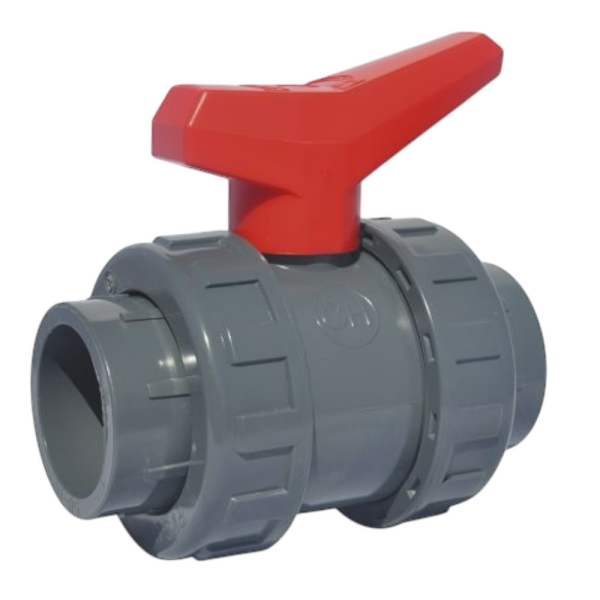 PVC Kugelhahn Klebmuffe (Telfon/EPDM) CH, 6,08