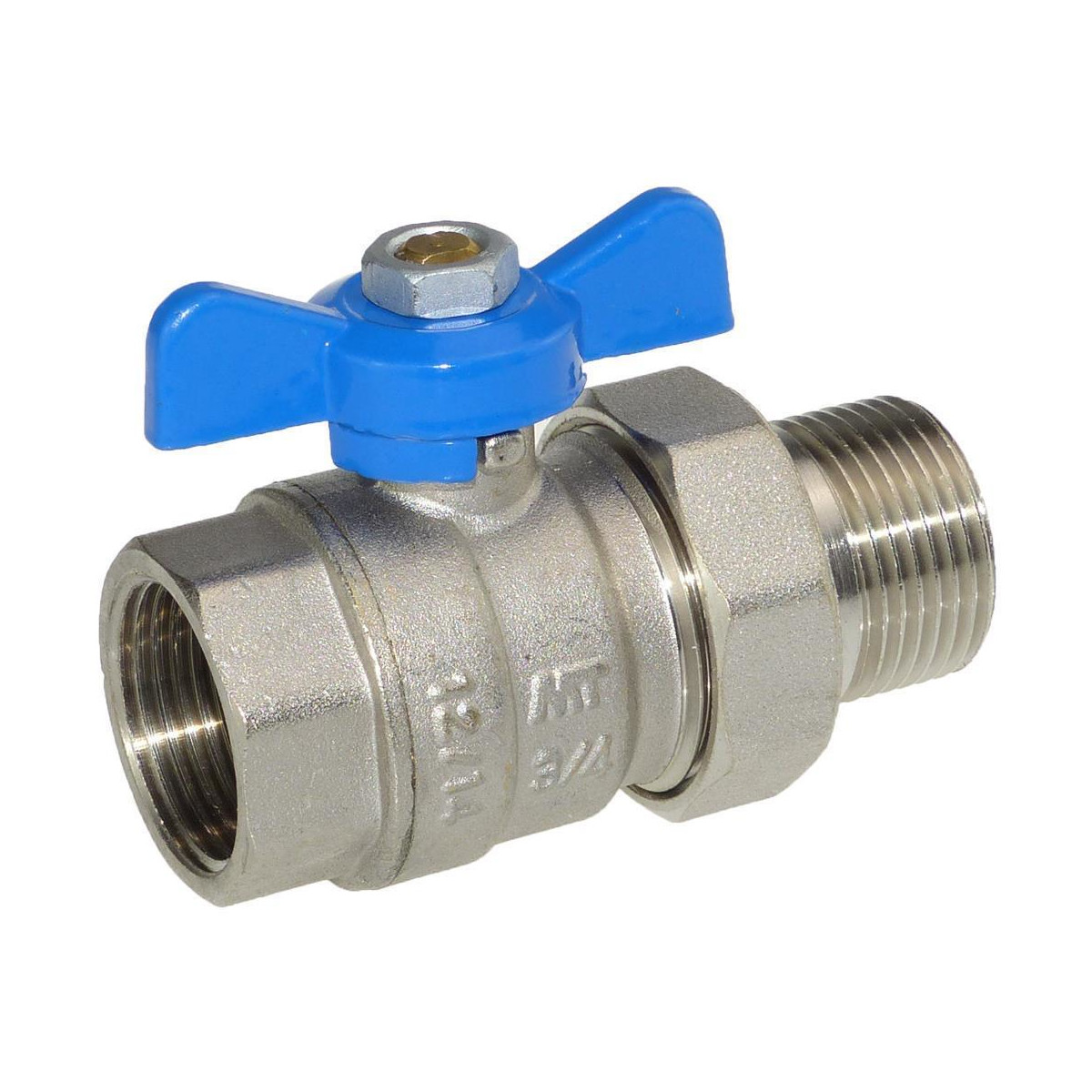 Messing Kugelhahn Verschraubung PN 25 1/2 Zoll, 10,63