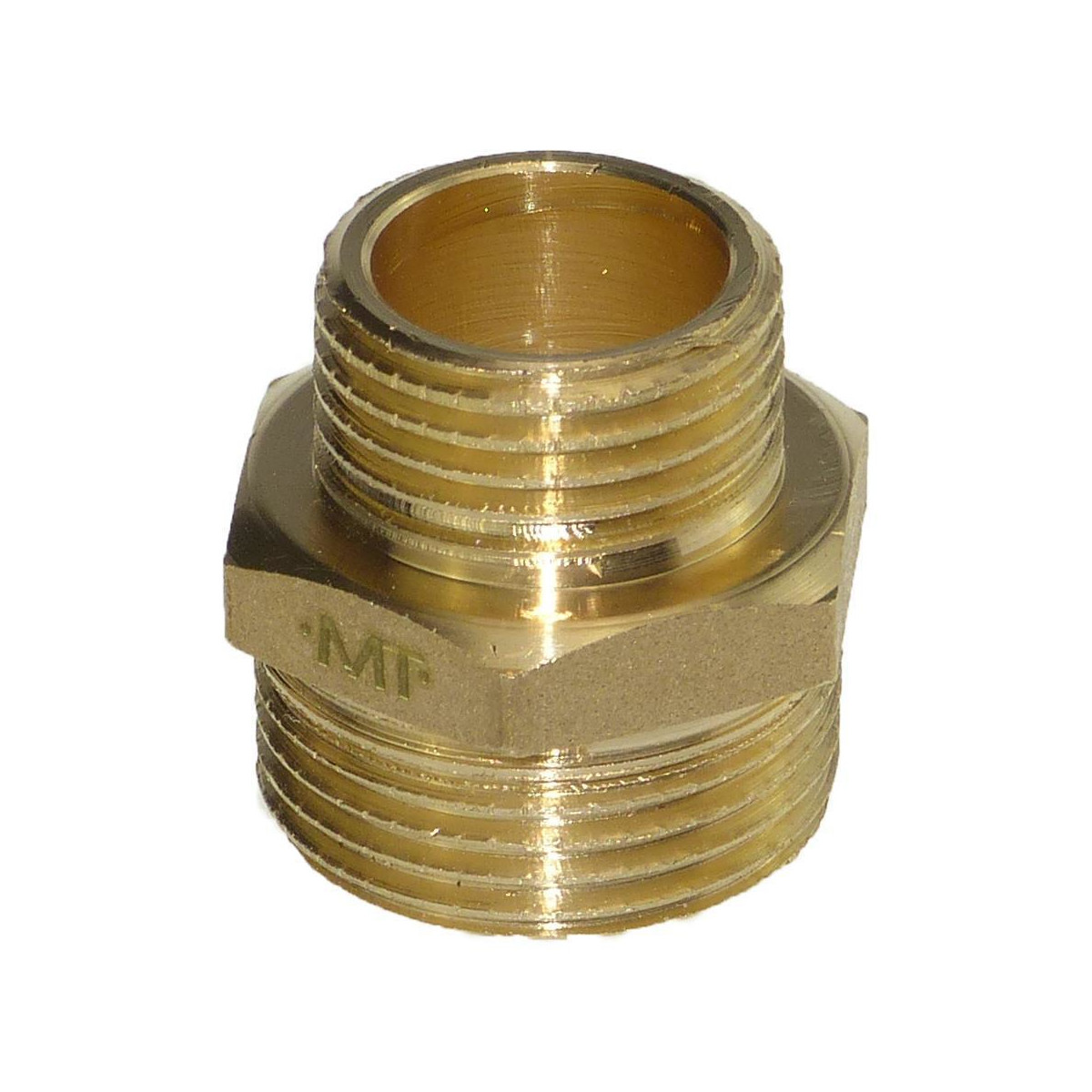 Messing Reduziernippel 1/2 x 1/4 Zoll, 0,75